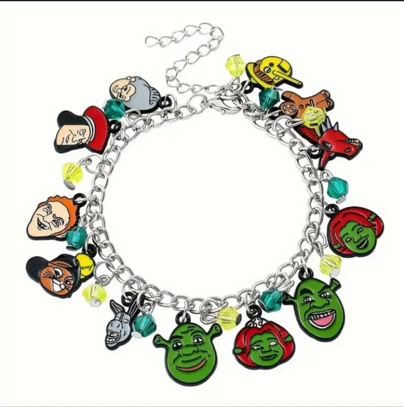 Dreamworks | Jewelry | Dreamworks Shrek Charm Bracelet | Poshmark